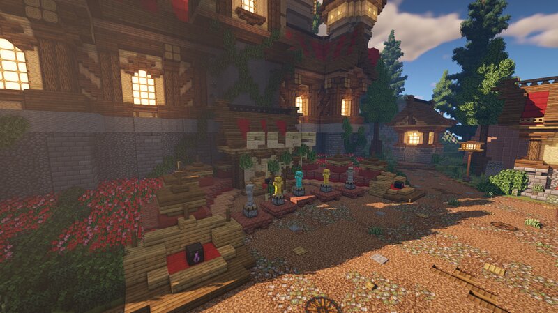 -| HUB |- Red Medieval Kingdom | 400x400 Minecraft Map