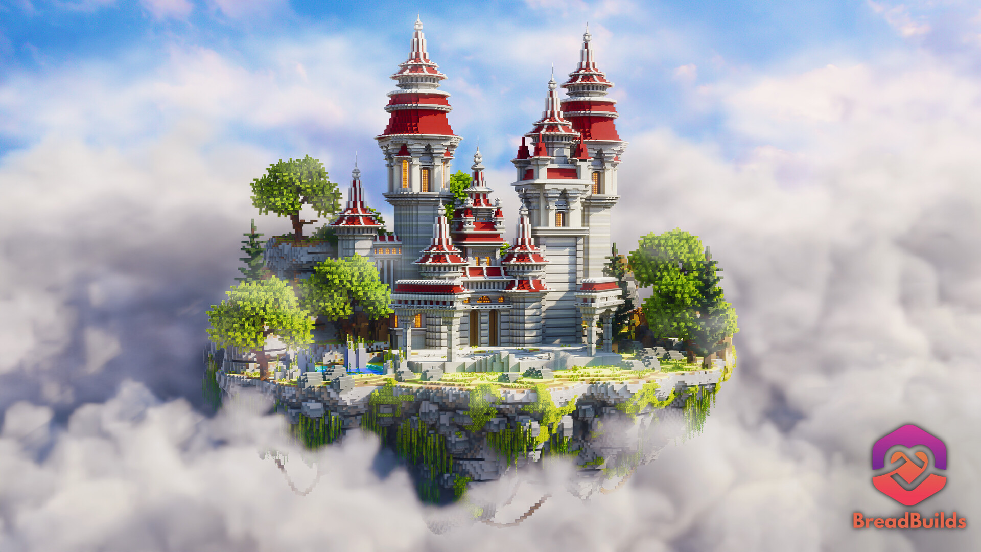 Flying island hub Minecraft Map