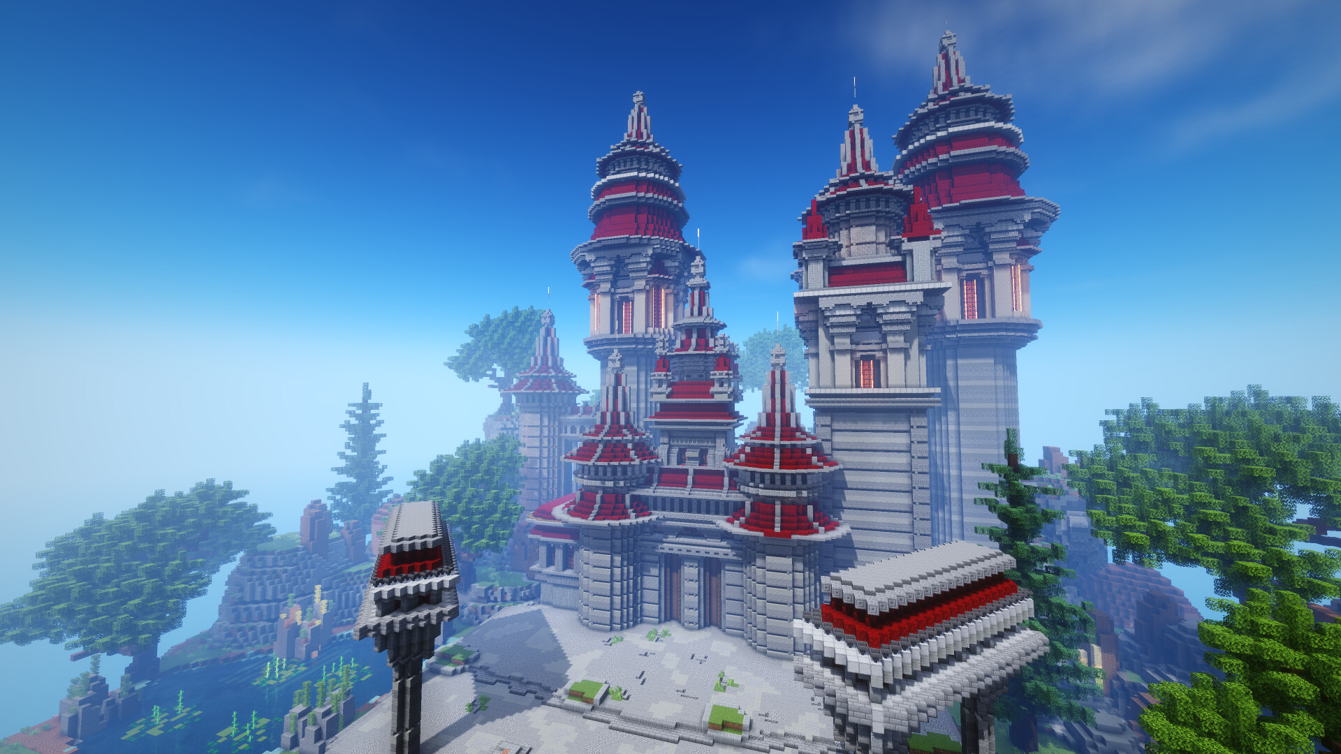 Flying island hub Minecraft Map