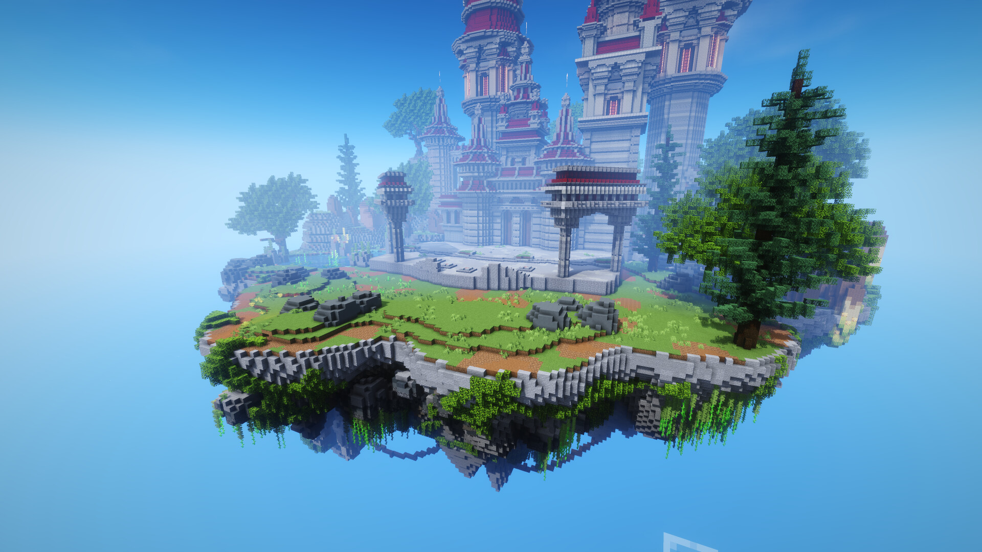 Flying island hub Minecraft Map