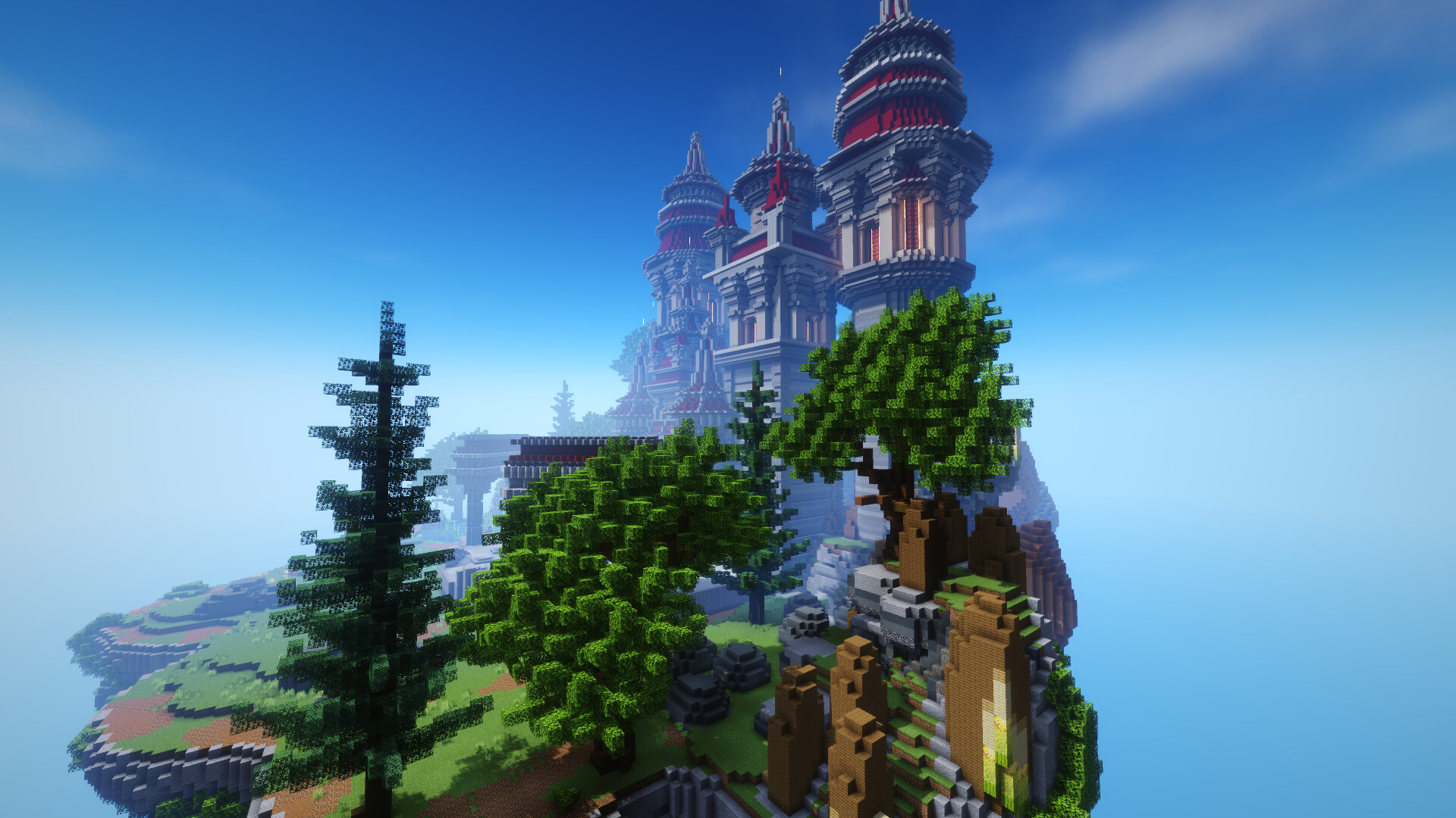 Flying island hub Minecraft Map