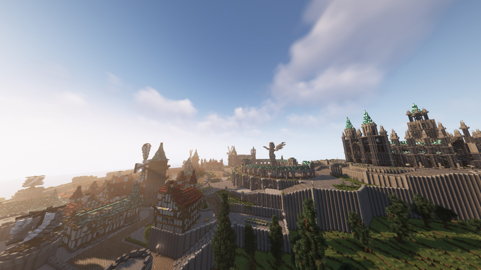 City of Mondstadt from Genshin Impact in Minecraft! | 1:1 Scale ...