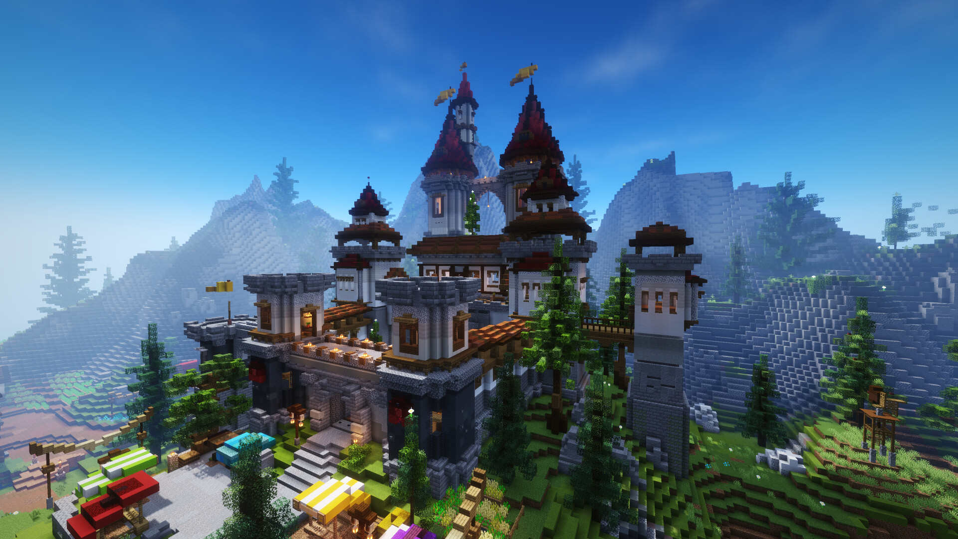 Red medieval empire Minecraft Map