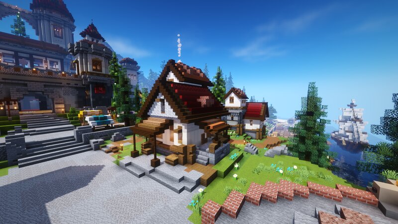 Red medieval empire Minecraft Map