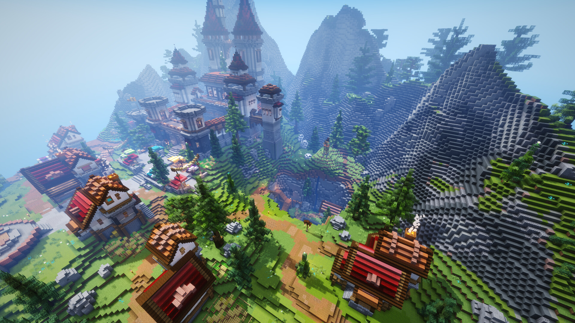 Red medieval empire Minecraft Map