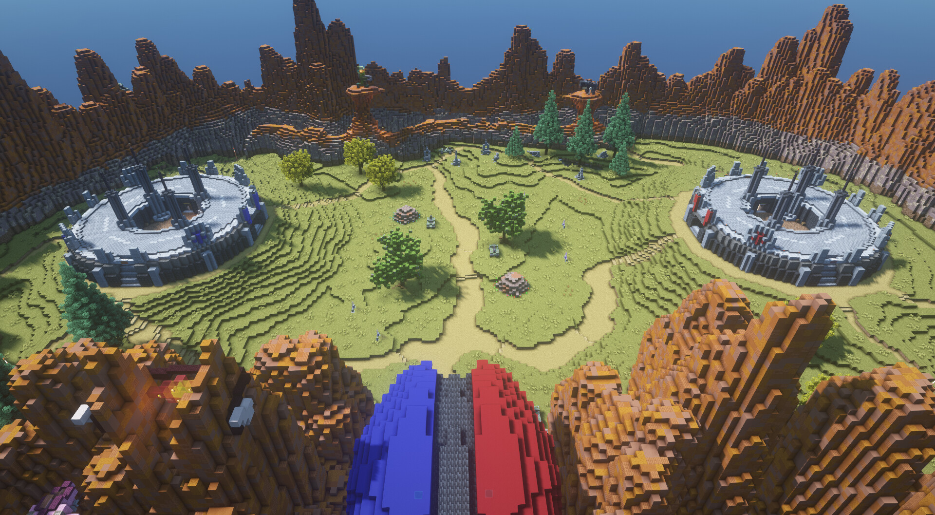 Pickle Gulch: playable Halo (2001) Blood Gulch PvP map Minecraft Map