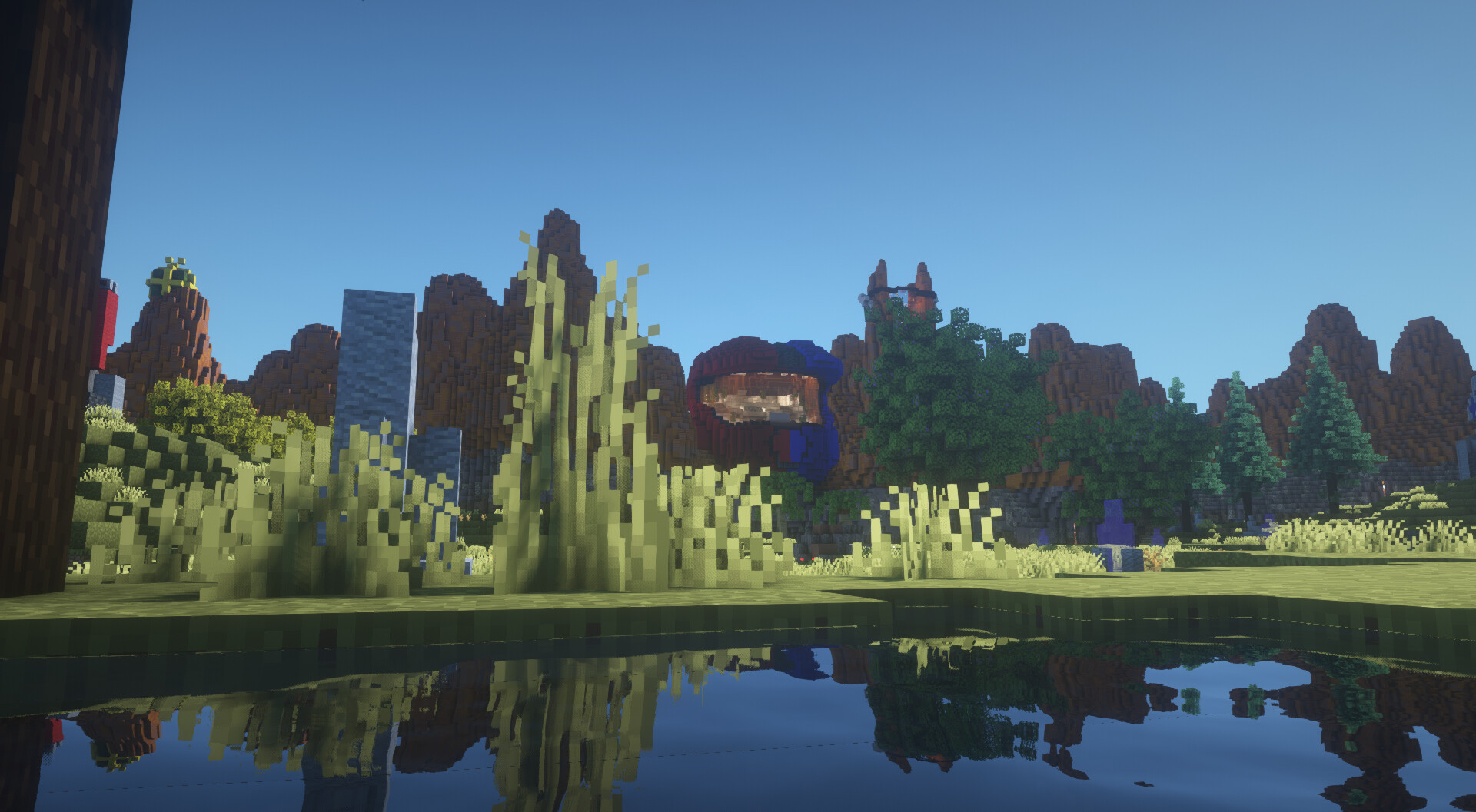 Pickle Gulch: playable Halo (2001) Blood Gulch PvP map Minecraft Map