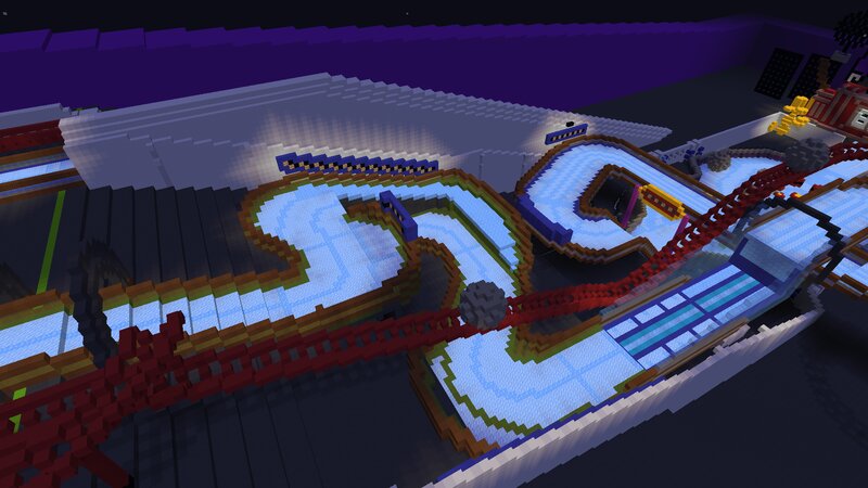 Waluigi Pinball - Ice Boat Racing (1.17.1+) Minecraft Map
