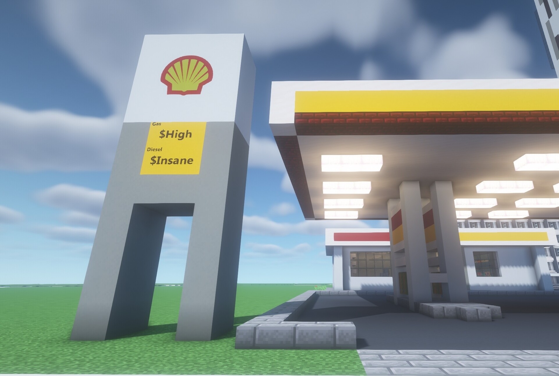 Semi Realistic Shell Gas Station Minecraft Map