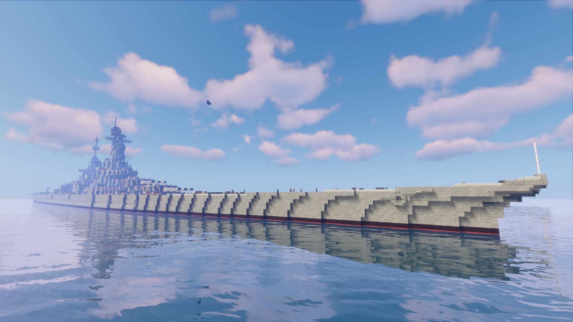 Uss Hawaii(BB-71) [Full Interior] Minecraft Map