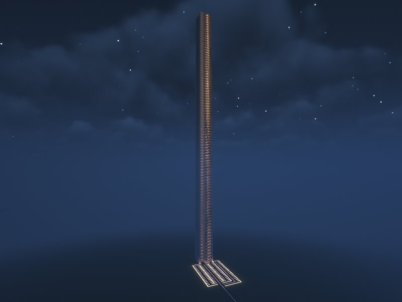 The tallest tower in Minecraft (snapshot 21w18a) Minecraft Map