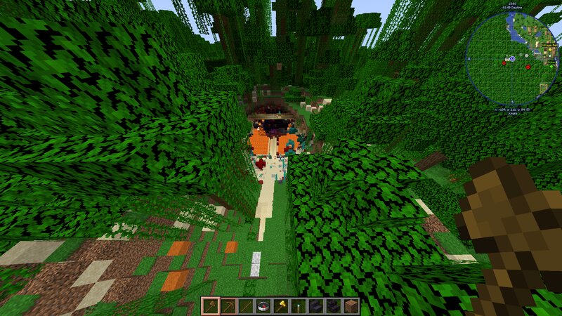 Dug-in Meteorite Nether Portal Minecraft Map