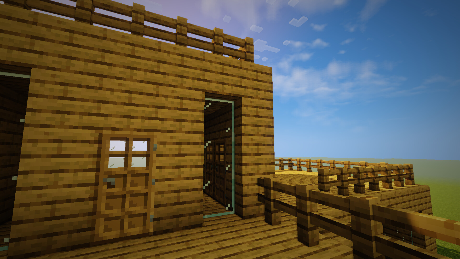 modern wood house Minecraft Map