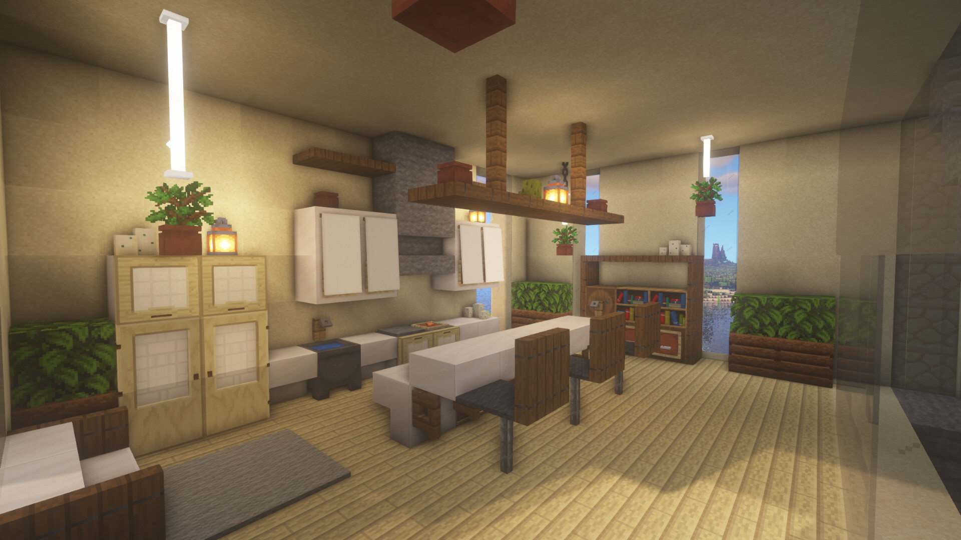 Sandstone House | 3 floors + interiors Minecraft Map