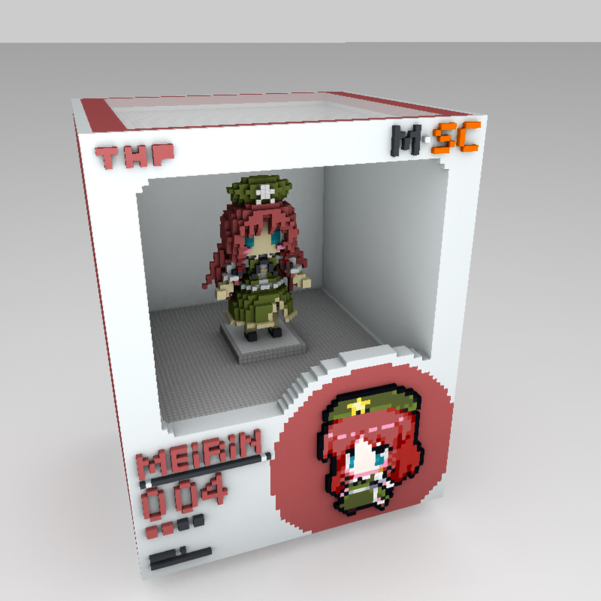 MSC 004 Nendoroid Figurine （Touhou Hon Meirin）紅美鈴 Minecraft Map