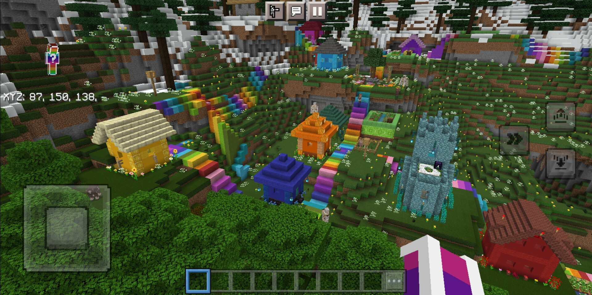 Rainbow Mansion [Bedrock] Minecraft Map