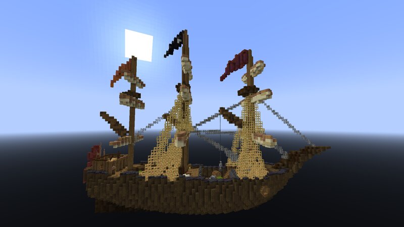 Large SAILING BOAT in Minecraft! l full interior Minecraft Map