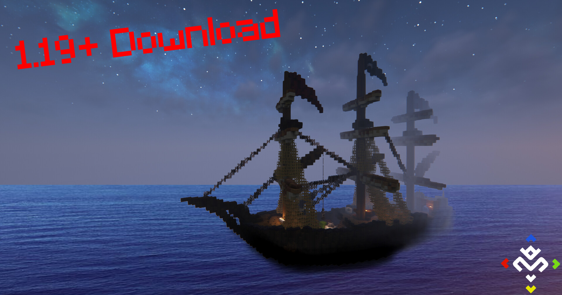 Large SAILING BOAT in Minecraft! l full interior Minecraft Map