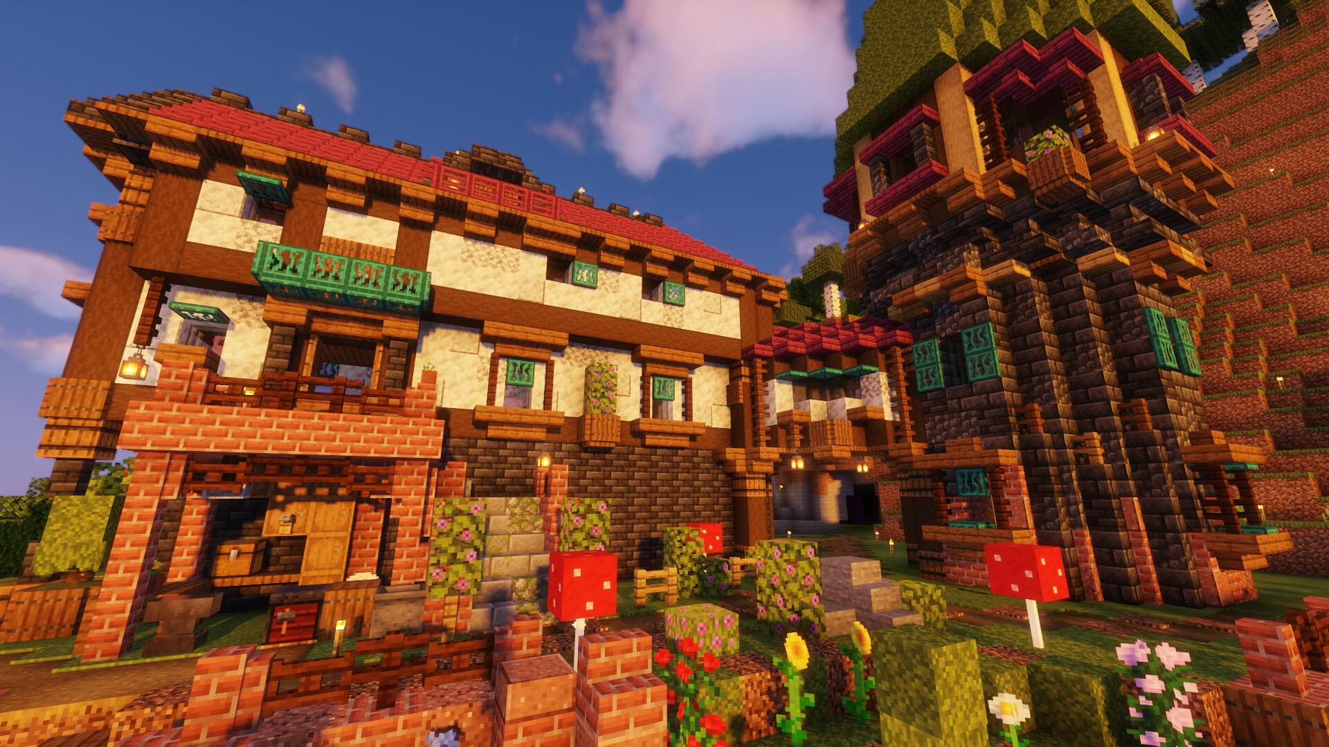 Middle age Fantasy house with a Tower Minecraft Map