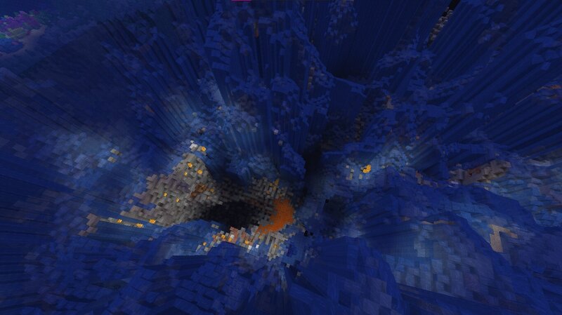 Massive crater Minecraft Map