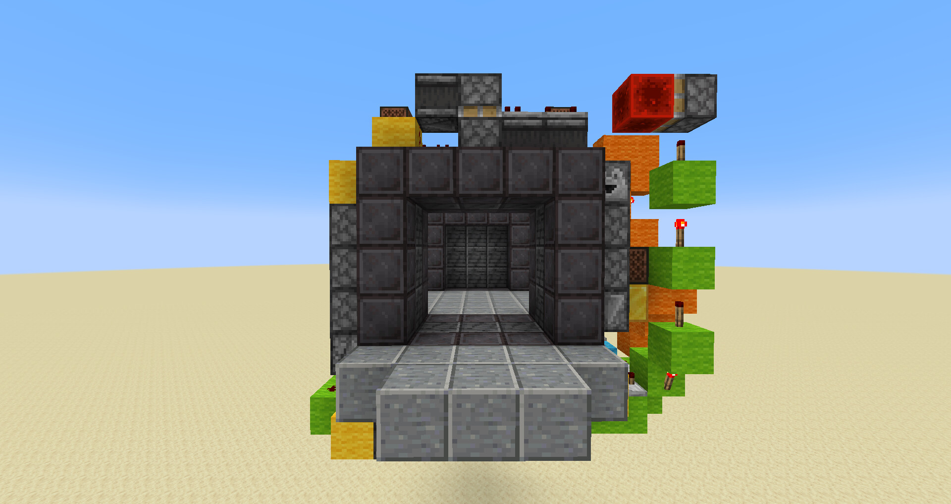 3x3 Redstone Airlock (now with surround sound) Minecraft Map
