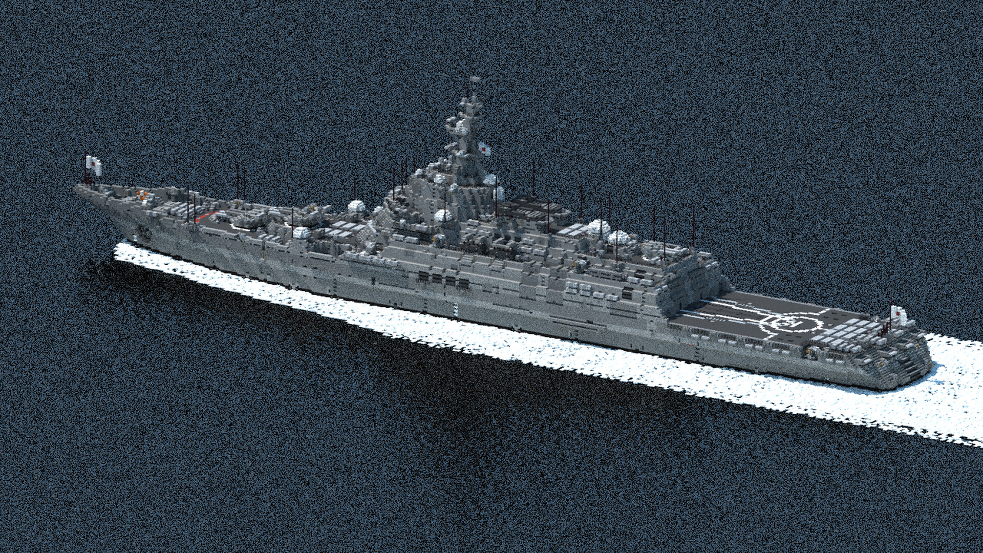 Mikasa class Missile Cruiser [Fictional][Remake] Minecraft Map