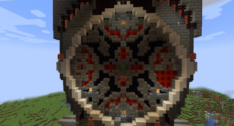 Large Nether Tower / Base made in Survival Minecraft Map