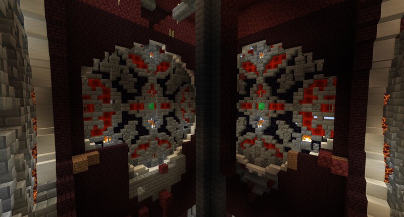 Large Nether Tower / Base made in Survival Minecraft Map