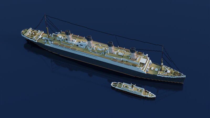 RMS Titanic 1:1 Exterior Only (Bedrock+Java) Minecraft Map