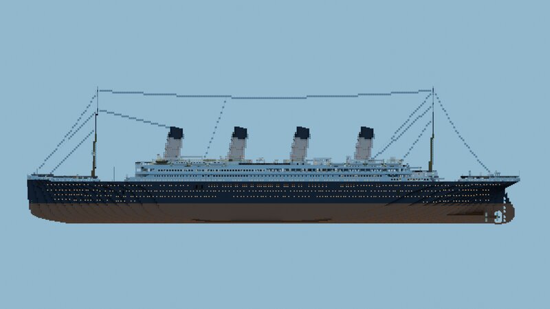 RMS Titanic 1:1 Exterior Only (Bedrock+Java) Minecraft Map