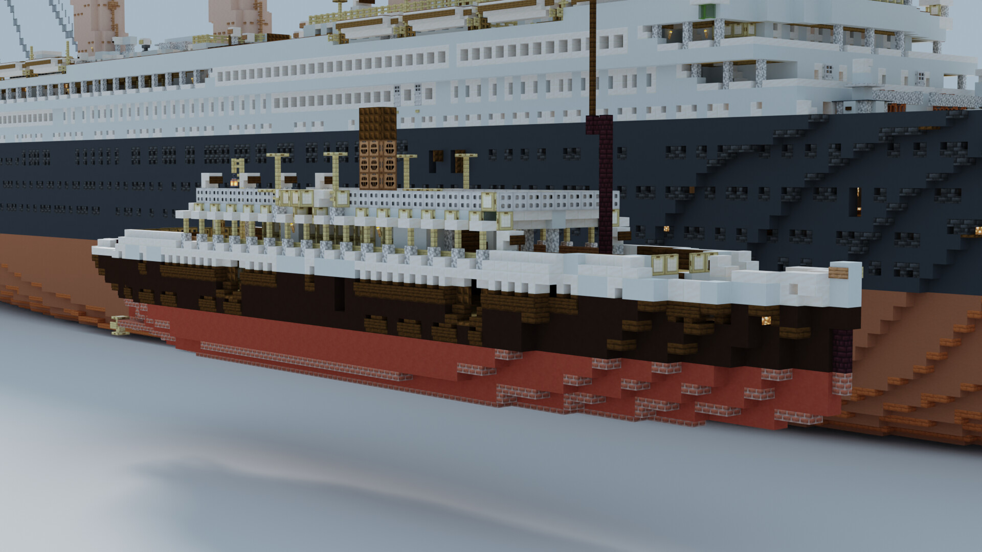 RMS Titanic 1:1 Exterior Only (Bedrock+Java) Minecraft Map