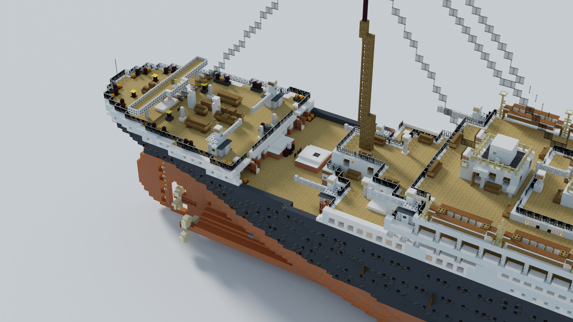 RMS Titanic 1:1 Exterior Only (Bedrock+Java) Minecraft Map