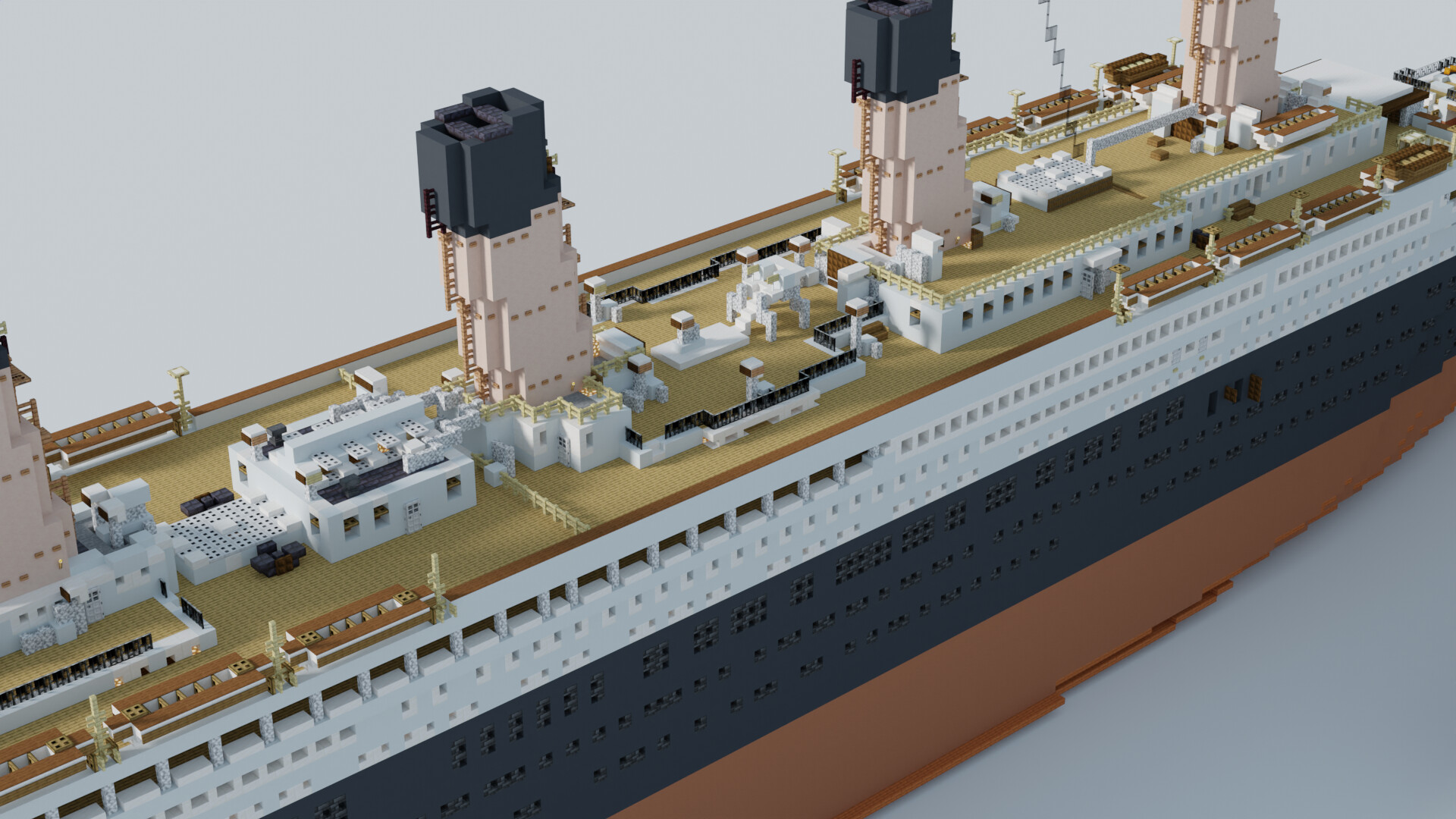 RMS Titanic 1:1 Exterior Only (Bedrock+Java) Minecraft Map