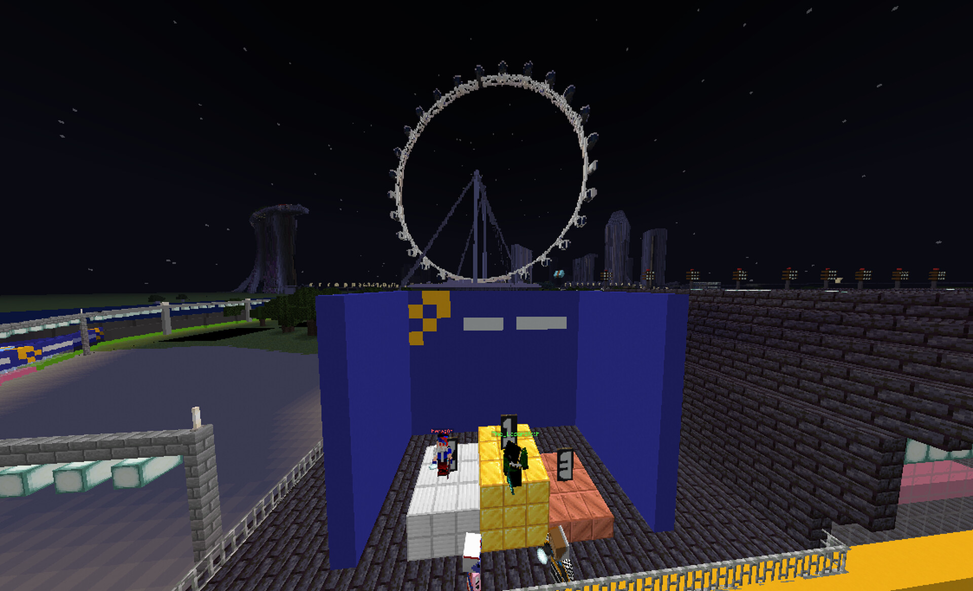 F1 Singapore Grand Prix Ice Boat Racing track (1.19.2) Minecraft Map