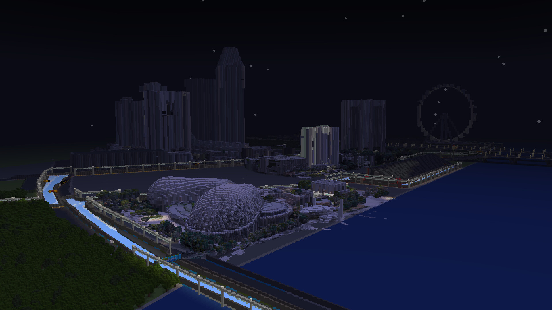F1 Singapore Grand Prix Ice Boat Racing track (1.19.2) Minecraft Map