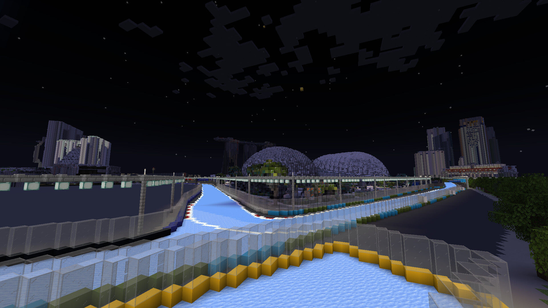 F1 Singapore Grand Prix Ice Boat Racing track (1.19.2) Minecraft Map