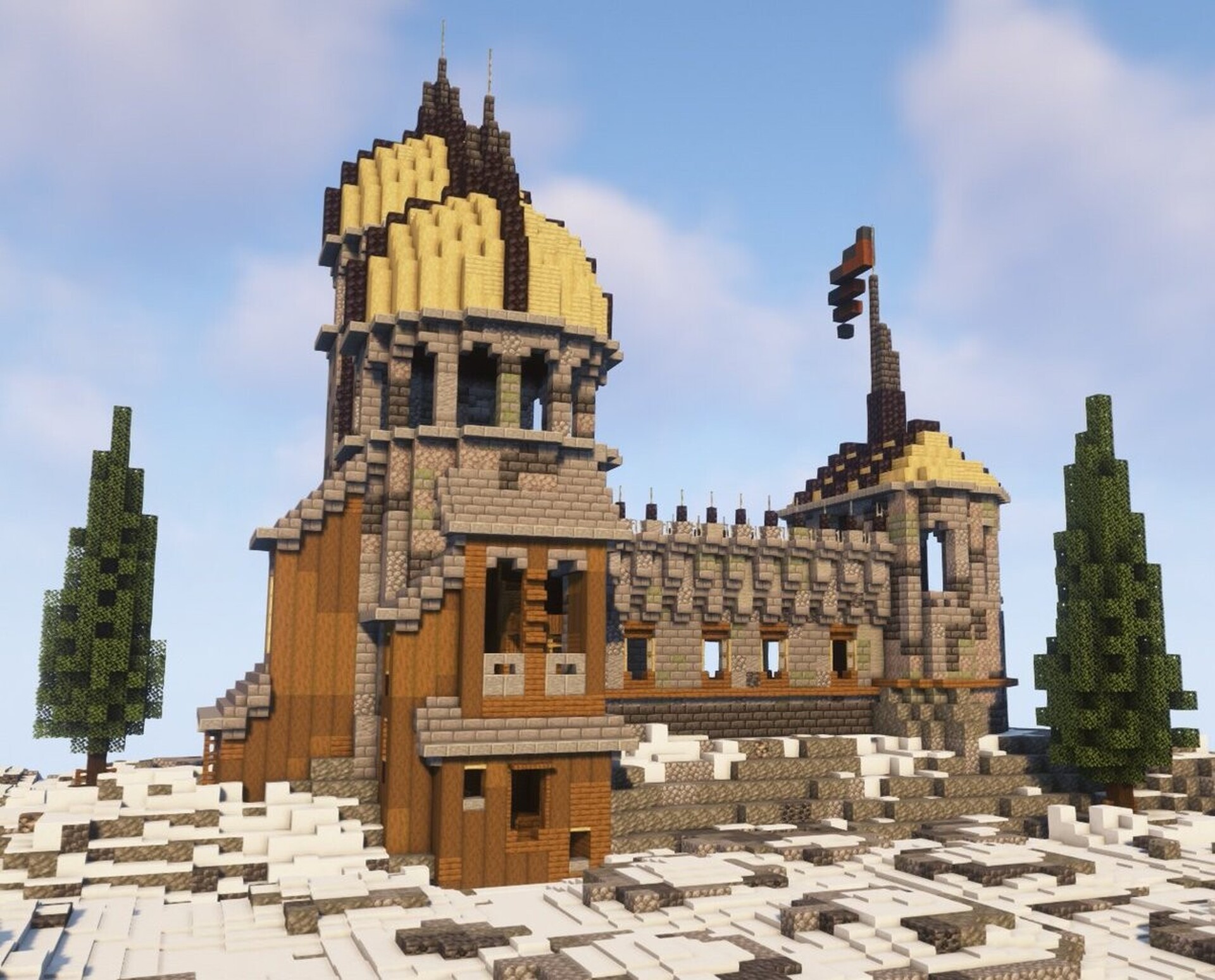 Small Winter castle Minecraft Map