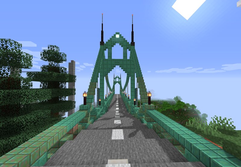 St. Johns Bridge (Portland Oregon) Minecraft Map