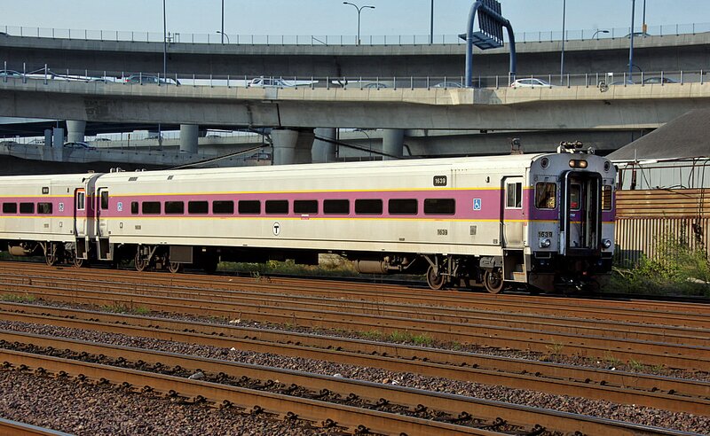 MBTA - Kawasaki BTC-4 Bi-Level Cab/Coach Car & Bombardier BTC-1B Coach ...