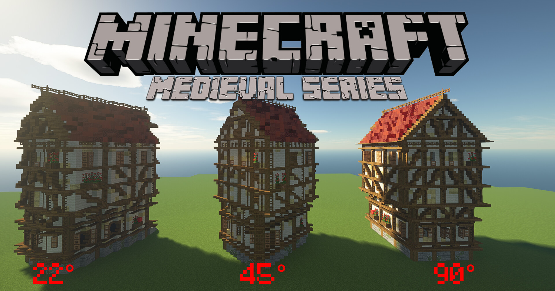 Medieval/Fantasy House on 3 angles! Minecraft Map