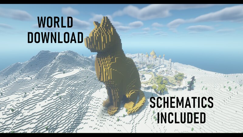 Cat Statue Schematics & World Download Minecraft Map