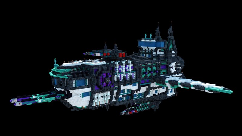 Working Futuristic Sci-Fi Spaceship Minecraft Map