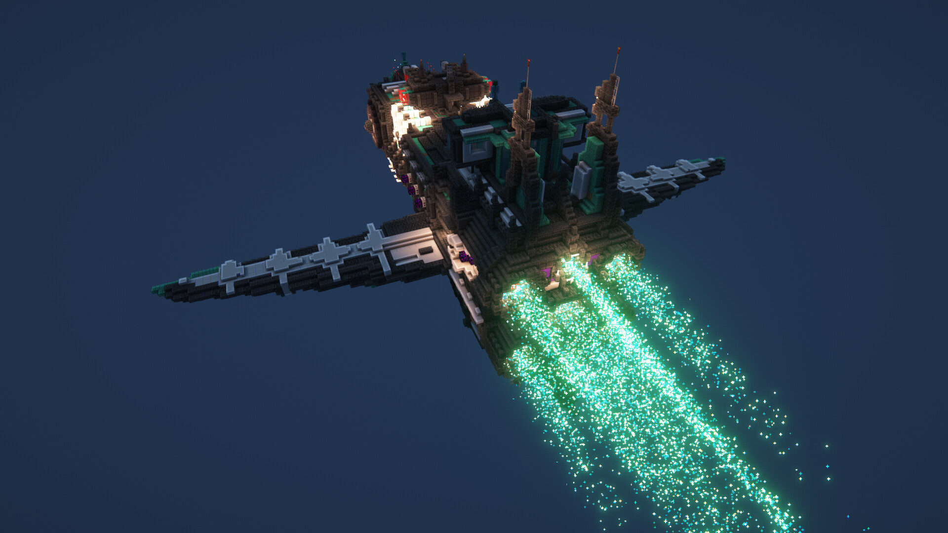 Working Futuristic Sci-Fi Spaceship Minecraft Map