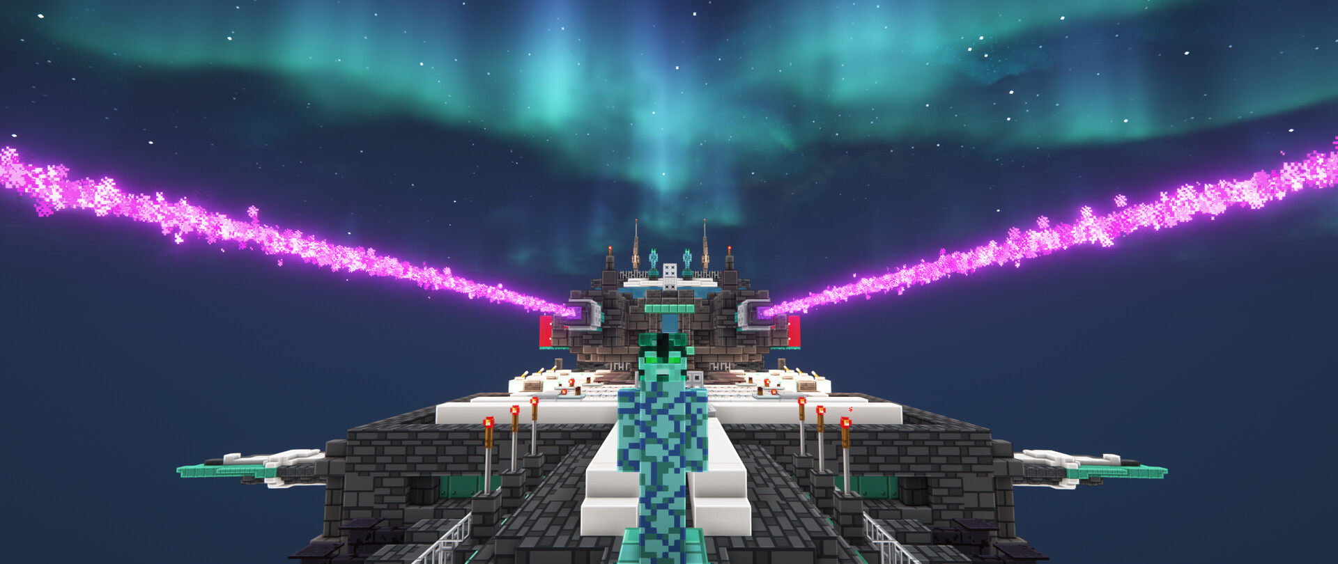 Working Futuristic Sci-Fi Spaceship Minecraft Map