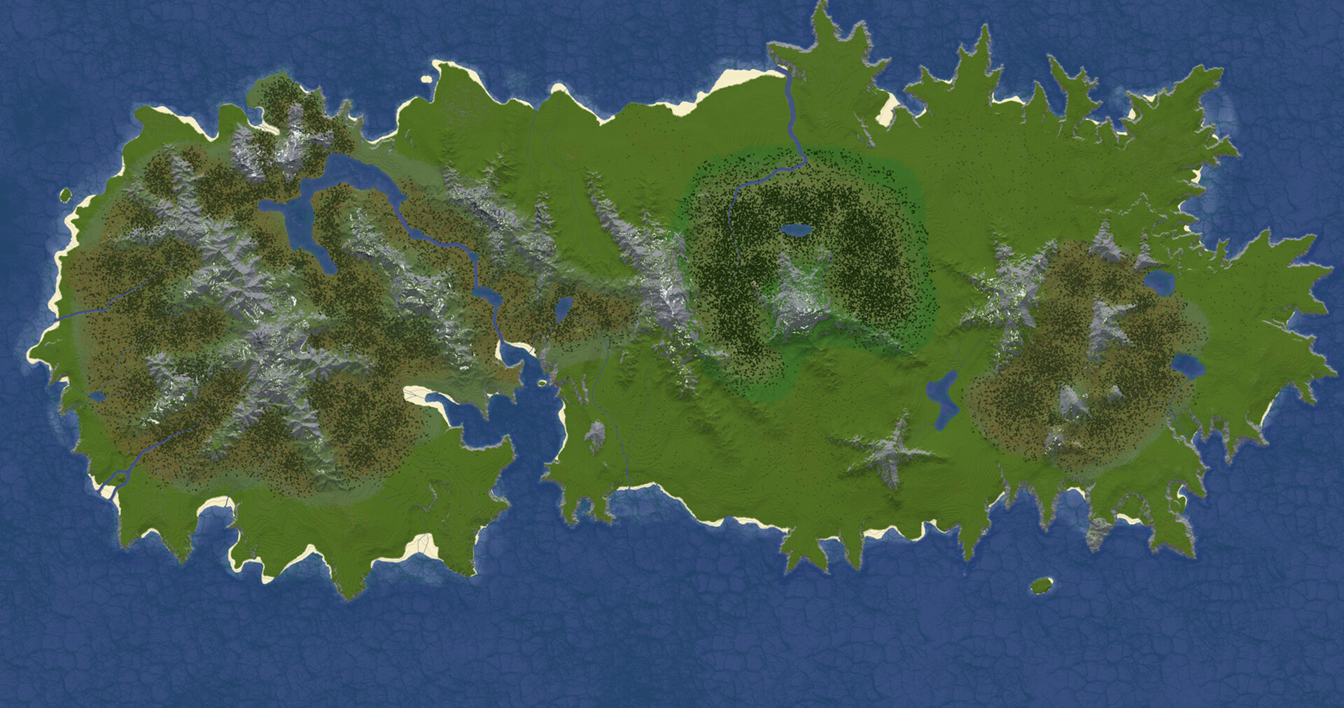 Massive World Painter Island Minecraft Map
