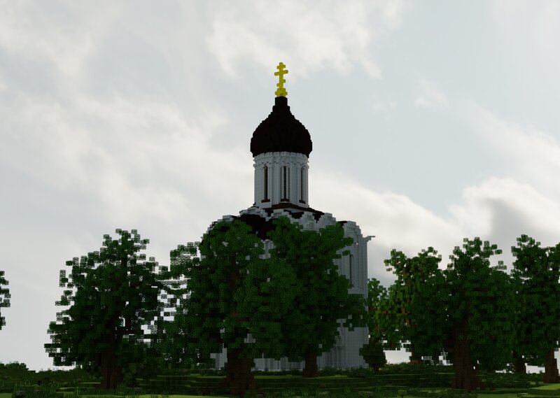 Church of the Intercession on the Nerl Minecraft Map