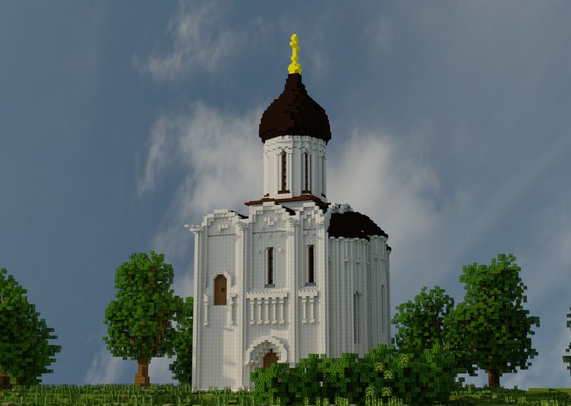 Church of the Intercession on the Nerl Minecraft Map