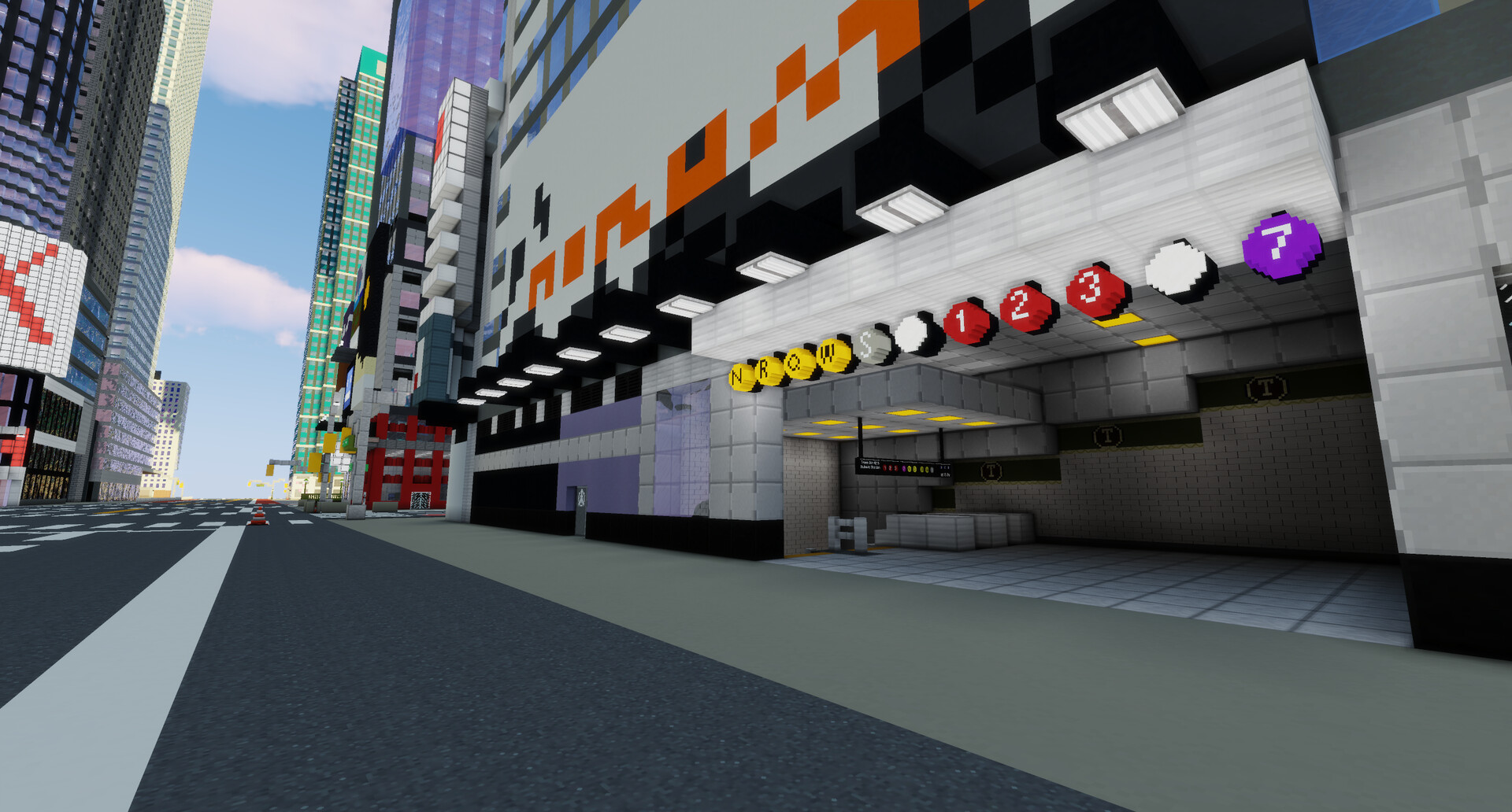I made Times Square (Minecraft NYC Subway 3) Minecraft Map