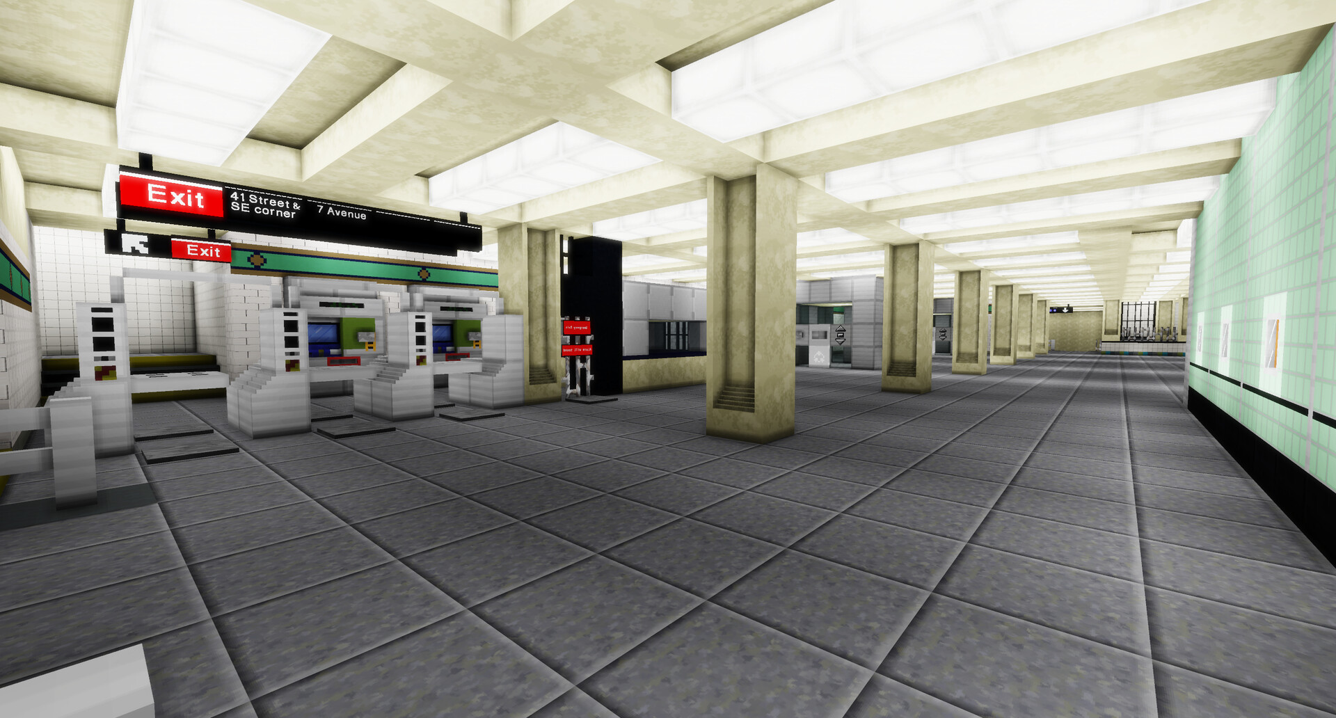 I made Times Square (Minecraft NYC Subway 3) Minecraft Map