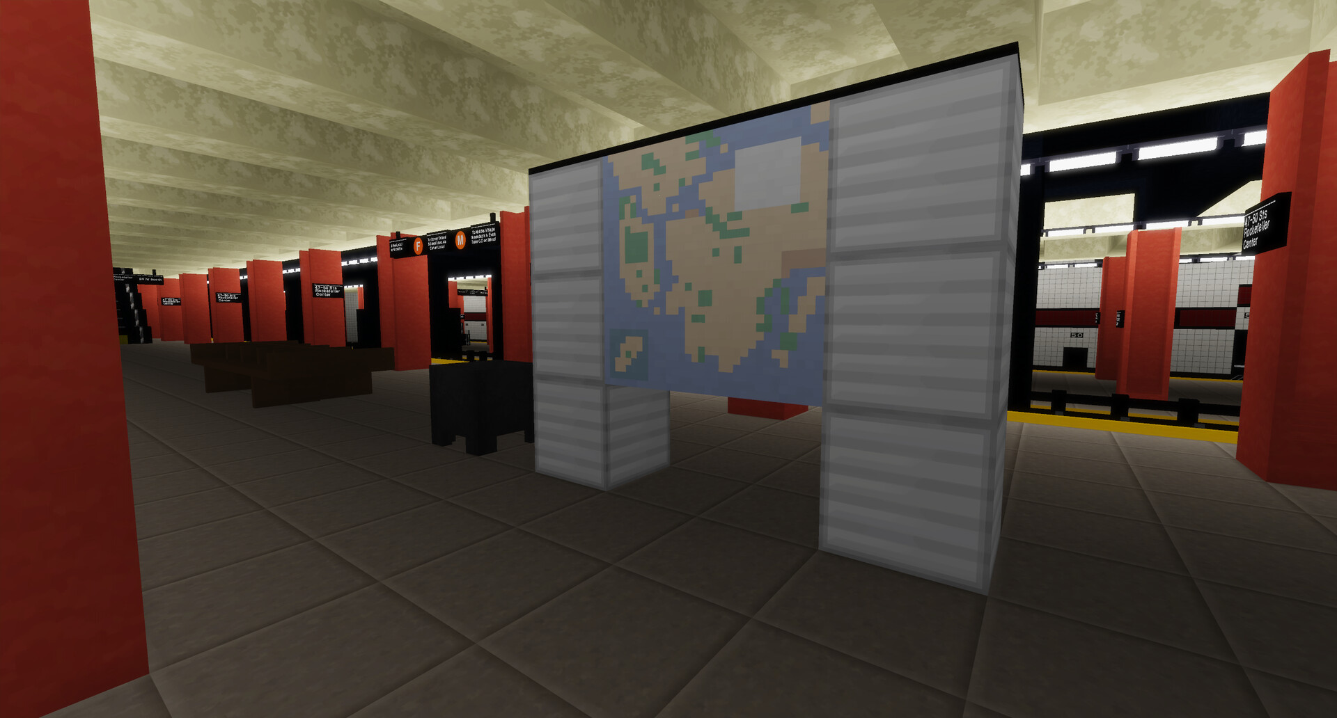 I made Times Square (Minecraft NYC Subway 3) Minecraft Map